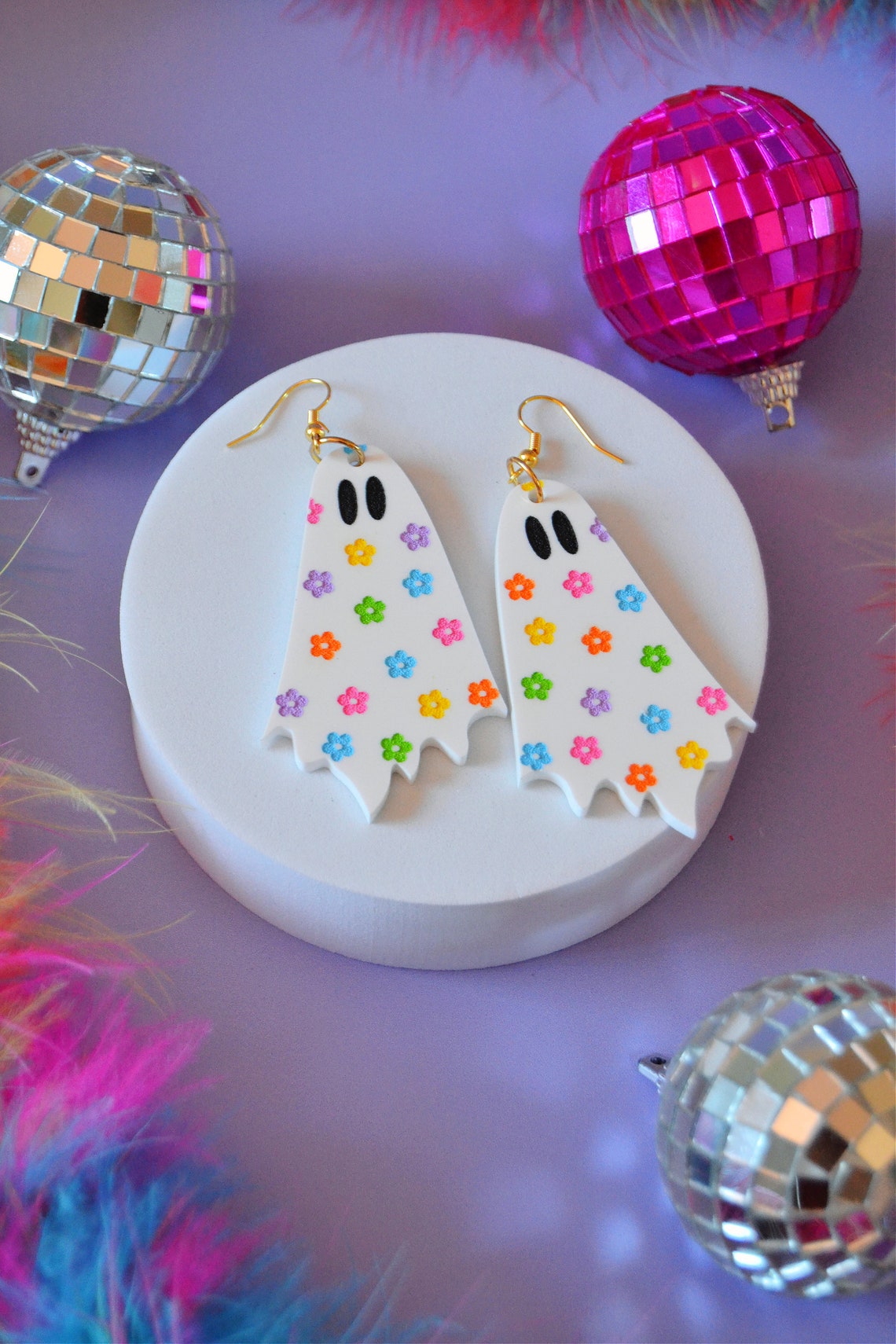 Acrylic Daisy Ghost Ghostie Cutesy Kawaii Halloween Spooky - Etsy