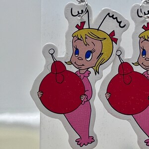 Lil' Cindy Lou Who Cute Grinch's Cindy Lou Who Silver Dangle Earrings ...