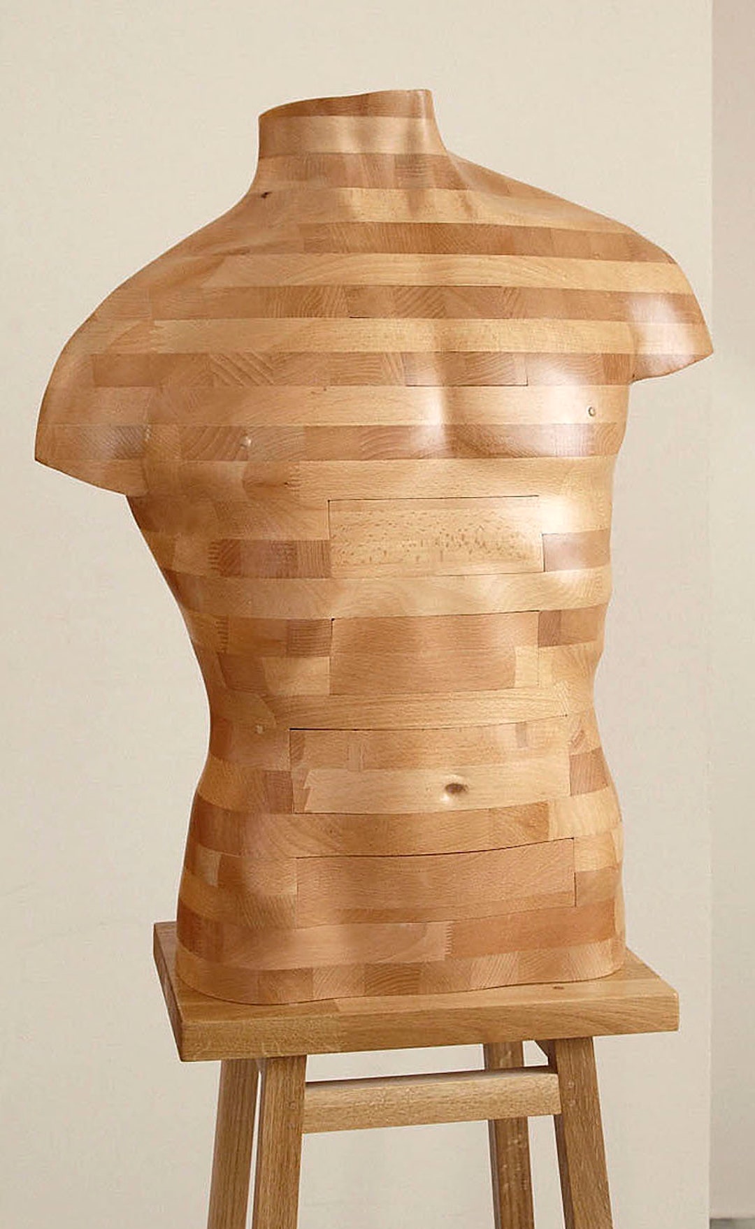 Sculpture, Male Torso, Drawers, Solid Wood, Beech, Jeweler Furniture - Etsy