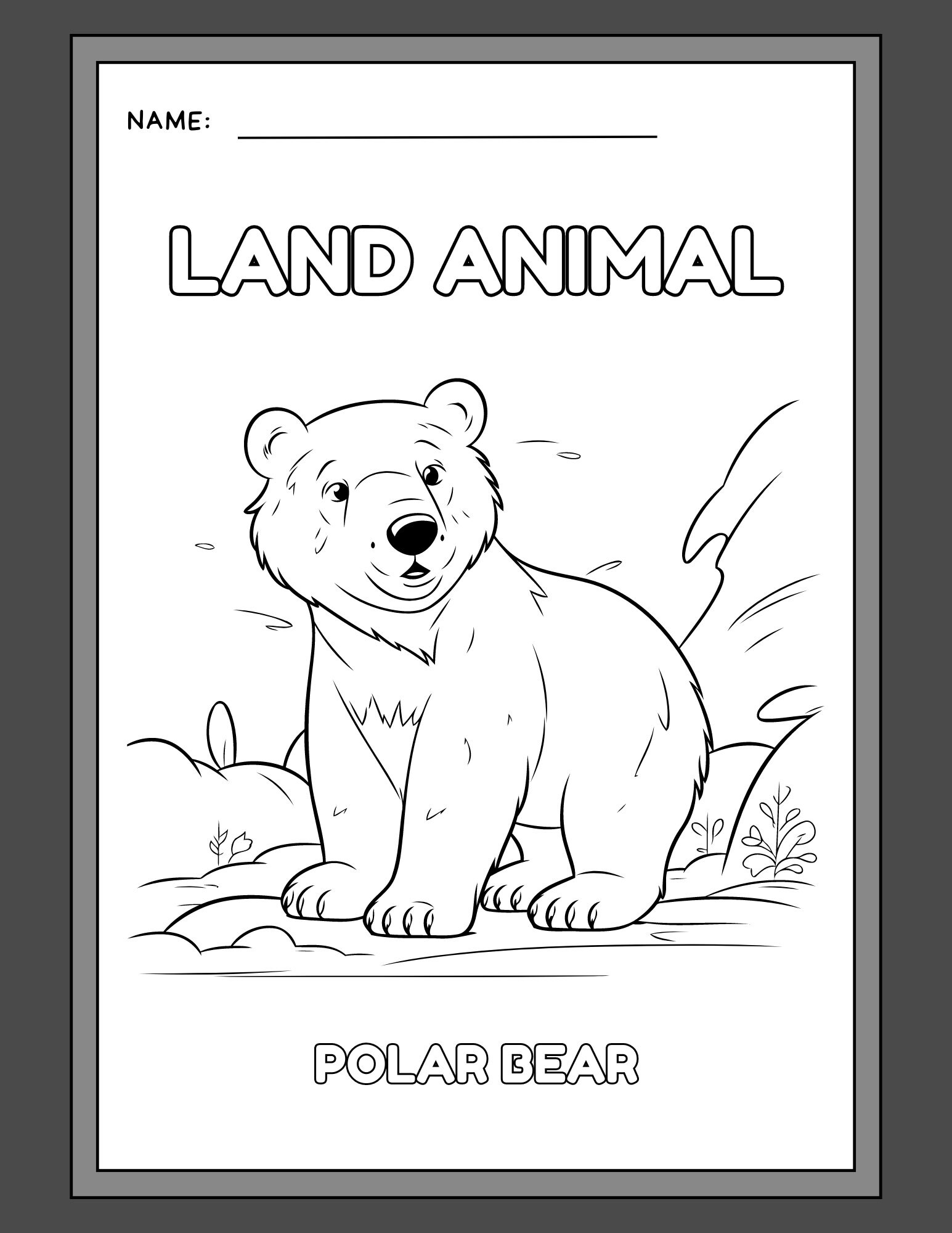 Land Animals Coloring Pages Land Animals Coloring | Kids Colouring