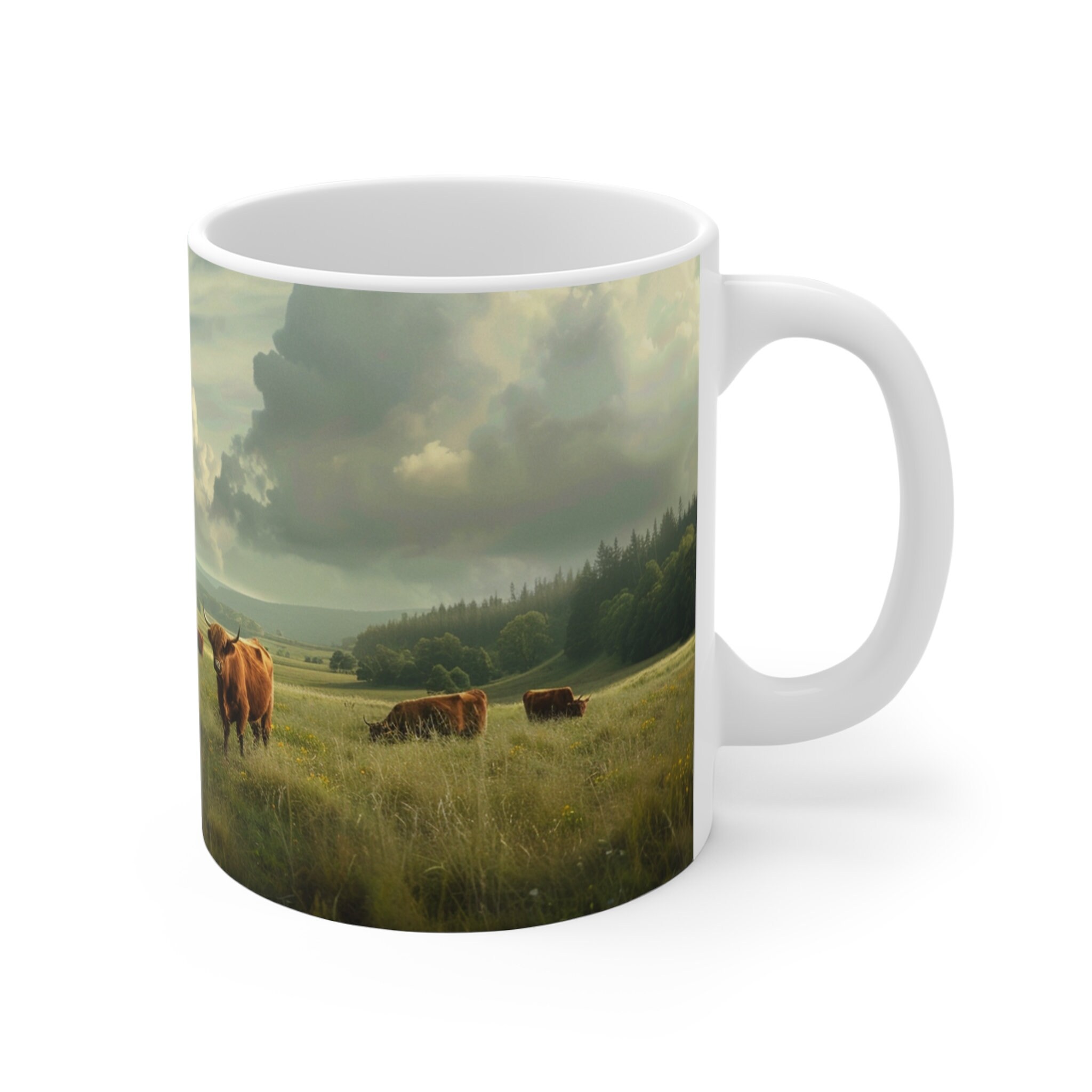 Highland Cows in Field Farming Agri Mug Cup Gift - Etsy