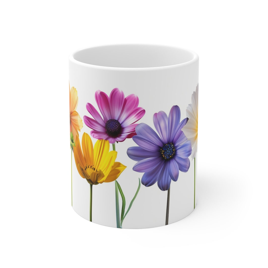 Colourful Flowers Bright Watercolour Tea Coffee Mug Cup - Etsy