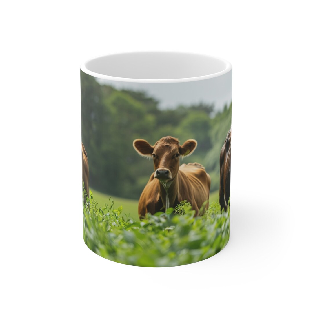 Jersey Cows in Grass Field Farm Cup Mug 11oz - Etsy