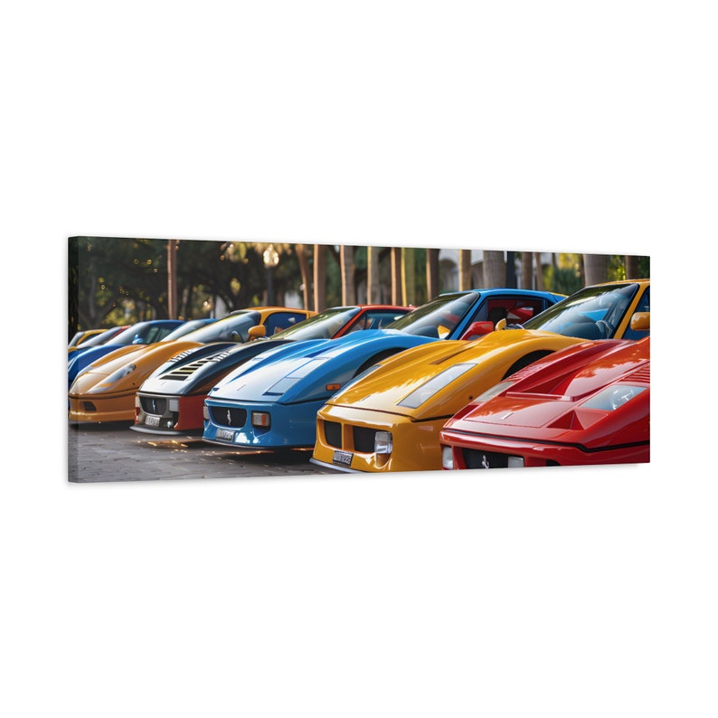 Supercar Line up Ferrari Mclaren Lamborghini Canvas Wall Art - Etsy