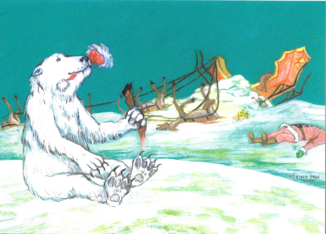 Polar Bear Christmas Cards, Christmas Card Set, Funny Christmas Cards ...