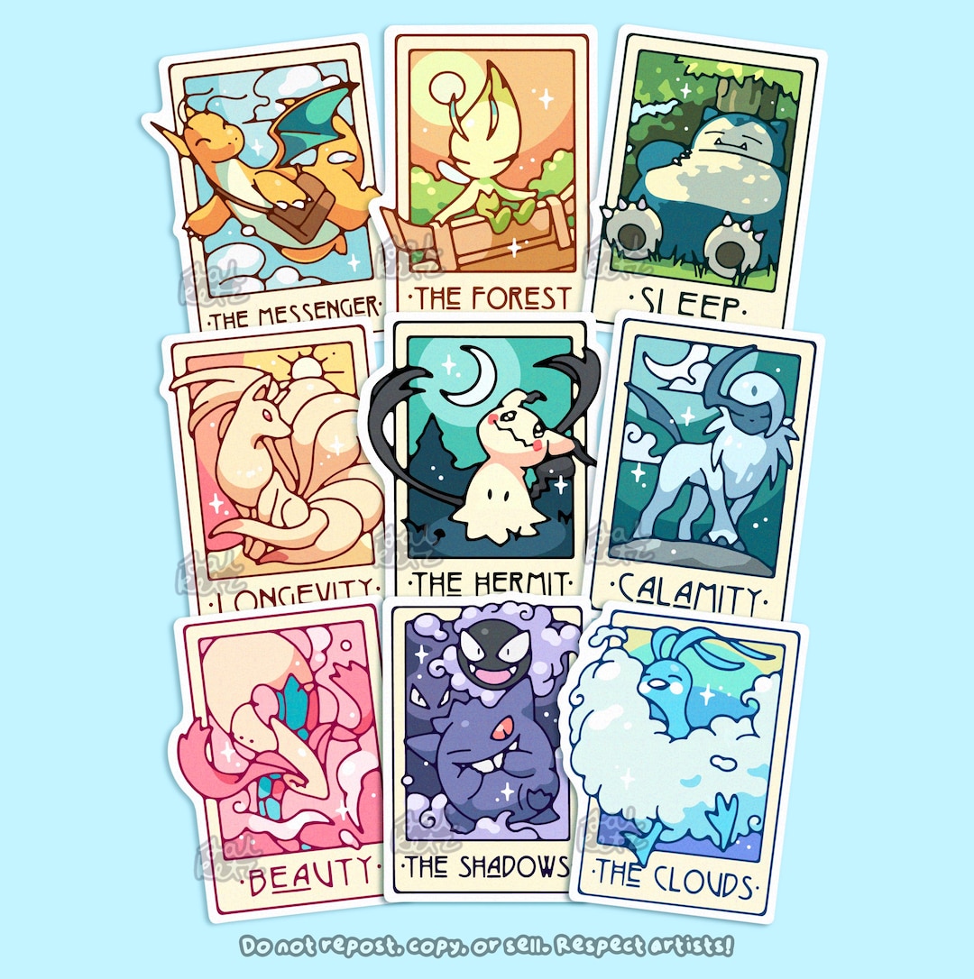 Matte Vinyl Stickers | Tarot Card Pokes Series #2 | 2.5 Inches ...