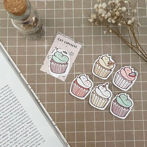 Cat Cupcakes Sticker Pack: Weatherproof Stickers Sticker Pack Cupcake ...