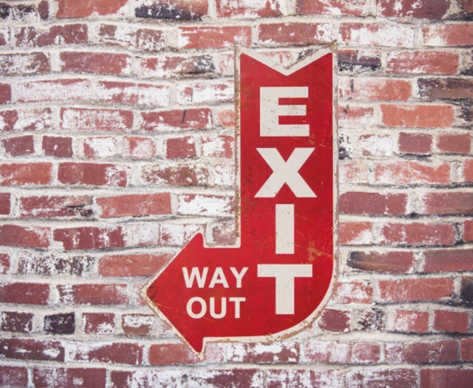 Red Arrow Exit Sign Exit Way Out Sign Wooden Exit Sign Bar - Etsy
