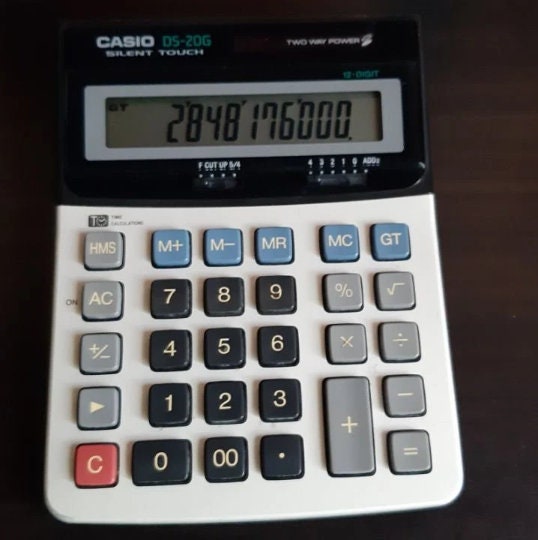 Rare Vintage Calculator CASIO DS-20G, Silent-touch, Made in Japan - Etsy
