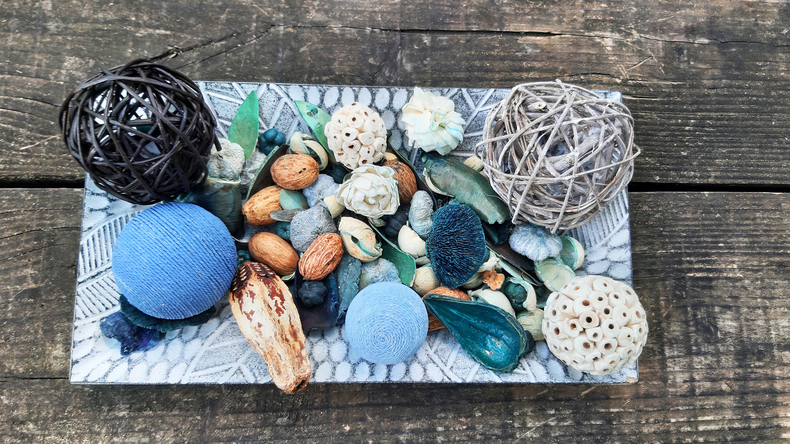 Elegant Potpourri Set, Decorative Balls, Vase Filler, Farmhouse Style ...