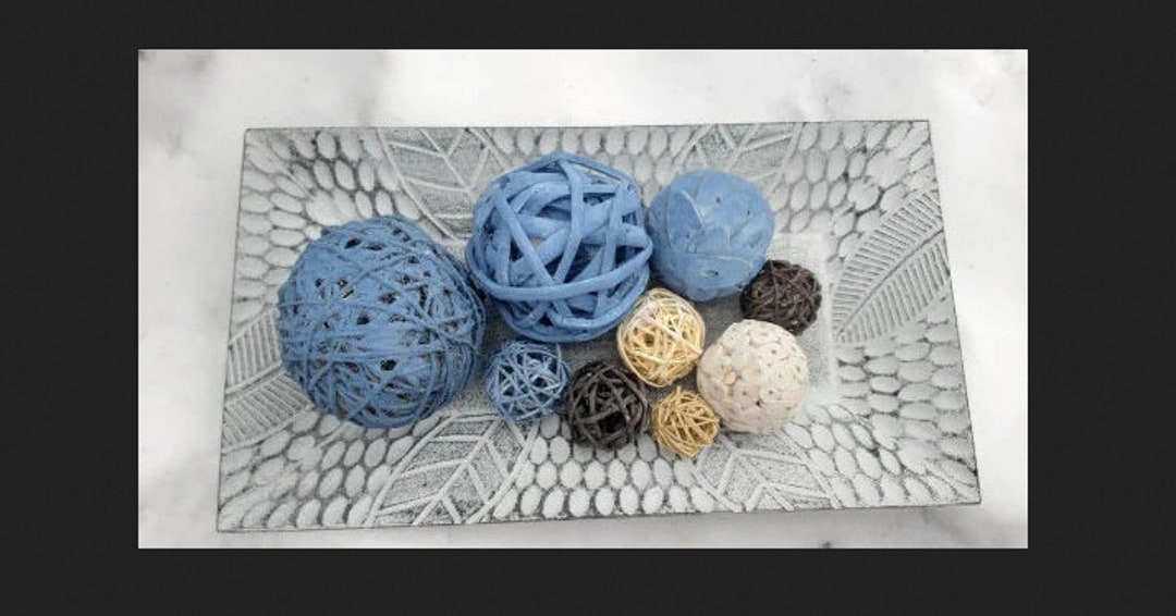 Decorative Bowl Filler Set 9 Rustic Balls for Farmhouse & Shabby Chic ...