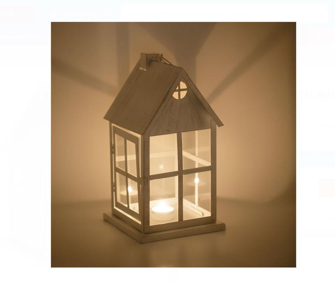 White Metal House Lantern, Farmhouse or Rustic Decor - Etsy