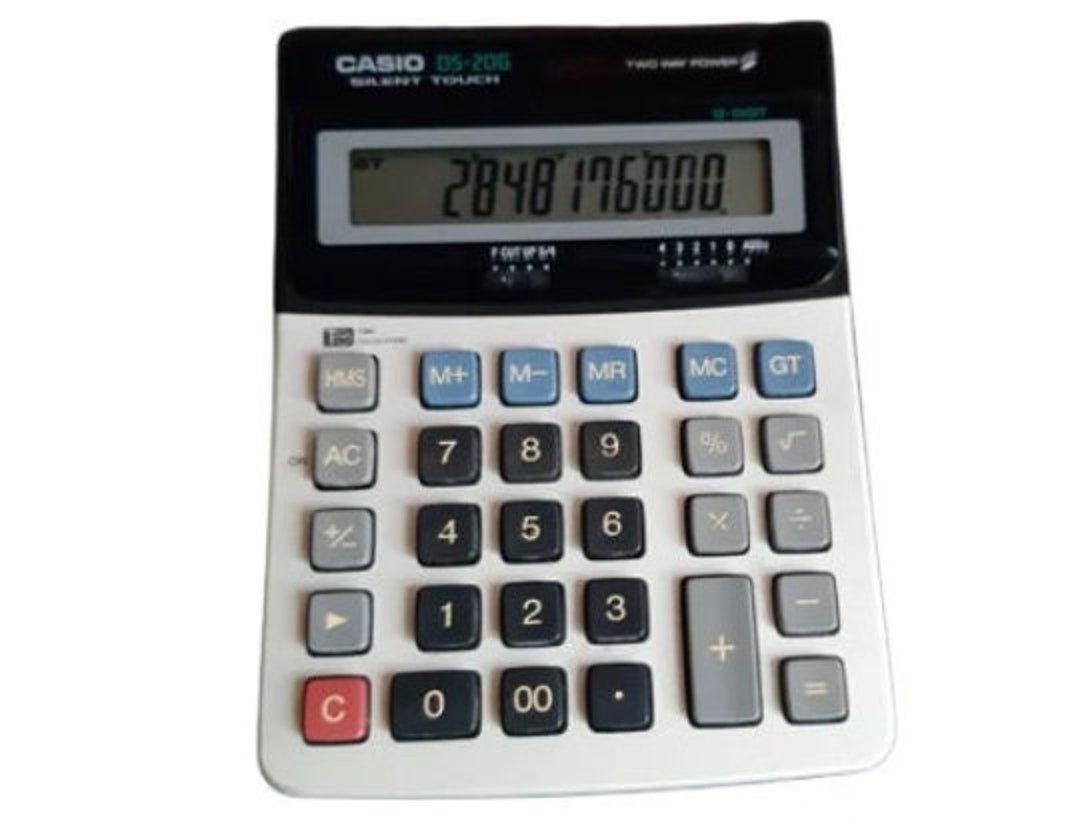 Rare Vintage Calculator CASIO DS-20G, Silent-touch, Made in Japan - Etsy