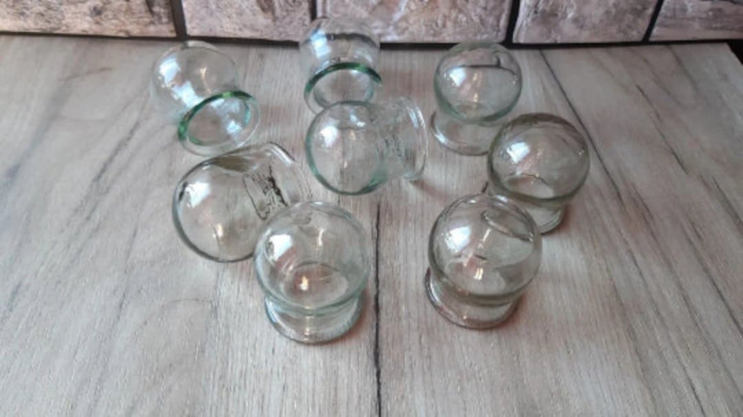 Vintage Suction Cups, Medical Glass Cups, Vacuum Massage Cups, Suction ...