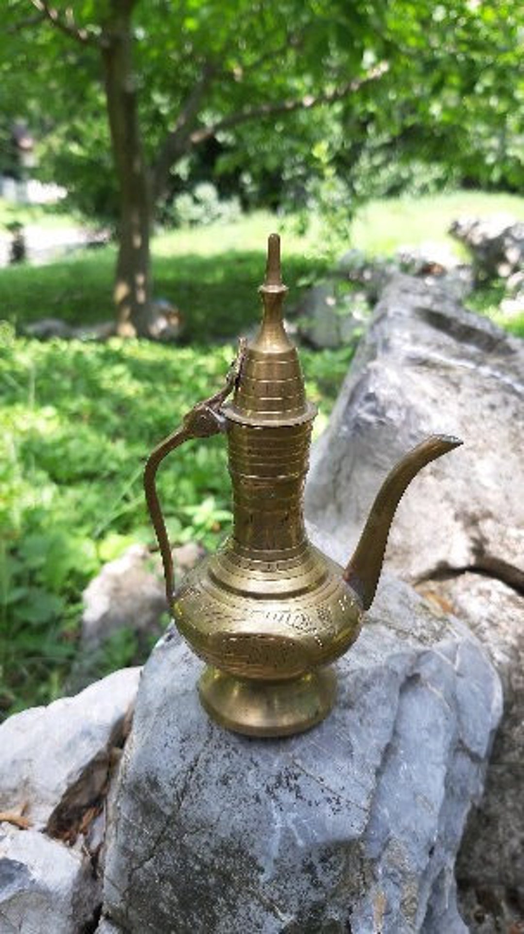 Arabic Brass Ewer & Coffee Pot, Middle Eastern Dallah, Traditional ...