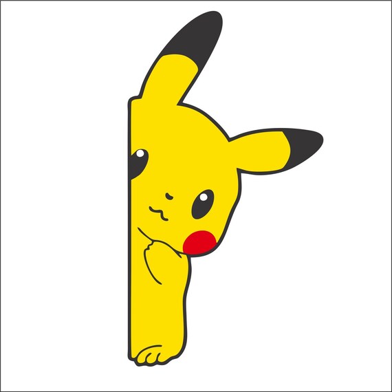 Paper & Party Supplies Pikachu Peeking Decal Labels Stickers, Labels ...