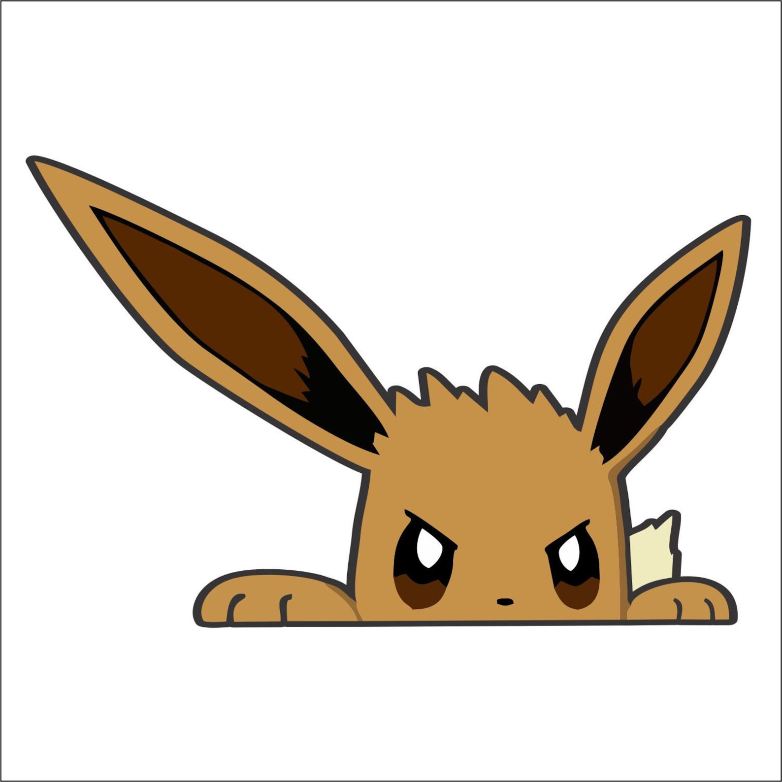 Eevee Peeking Vinyl Aufkleber Sticker Anime Pokemon Go Cartoon | Etsy