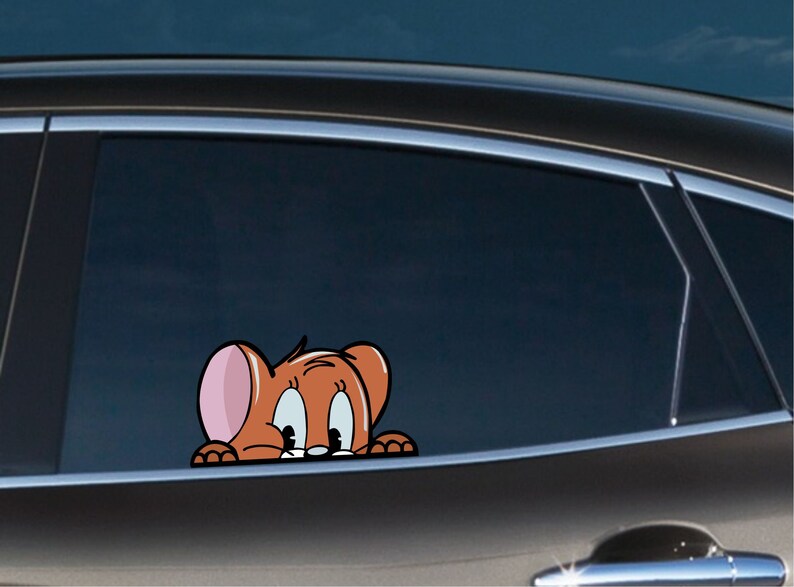 Jerry Peeking Vinyl Decal Stickers Anime Cartoon Tom and Jerry | Etsy