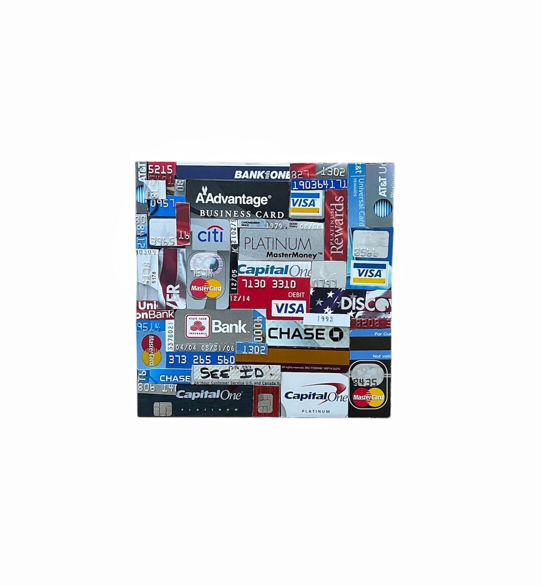 Credit Card Mixed Media Art - Etsy