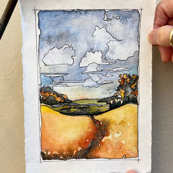 Watercolor and Ink - Etsy