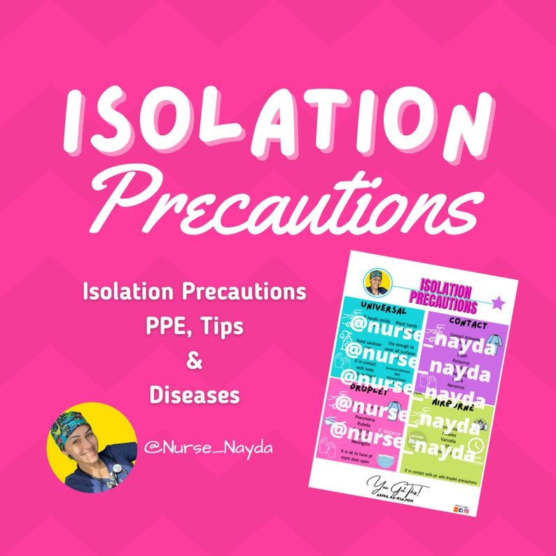 Isolation Precautions, Infectious Diseases, Medsurg, Study Guide, Nurse ...