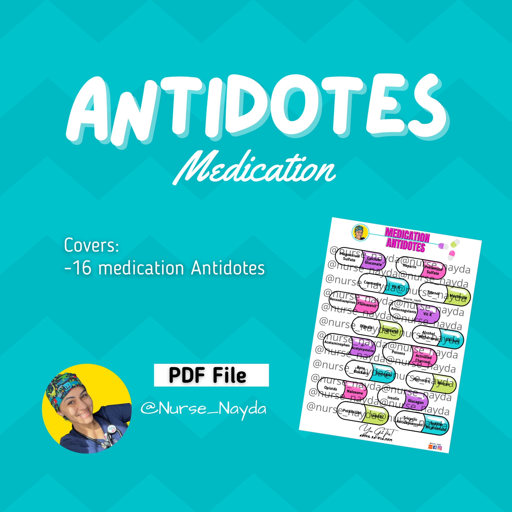 Medication Antidotes, Meds, Nurse School, Study Guide, NCLEX ...