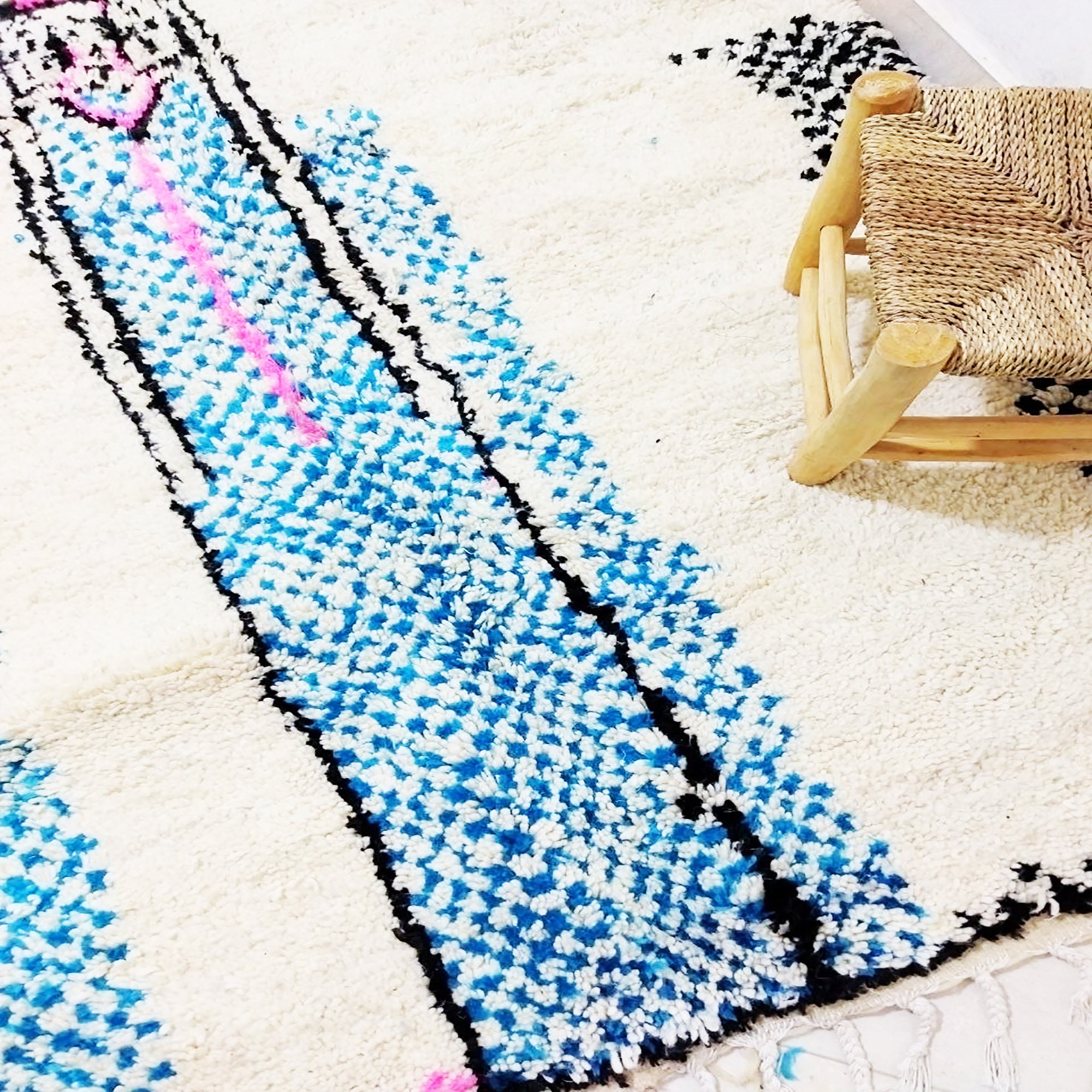 Berber Rug Black and White, Berber Wool Rug, Berber Rug Pink, Beni ...