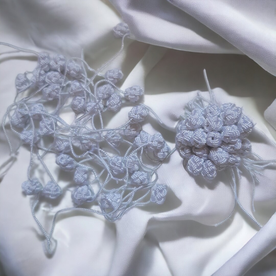 White Moroccan Silk Buttons, Handmade Moroccan Buttons, Moroccan Silk ...
