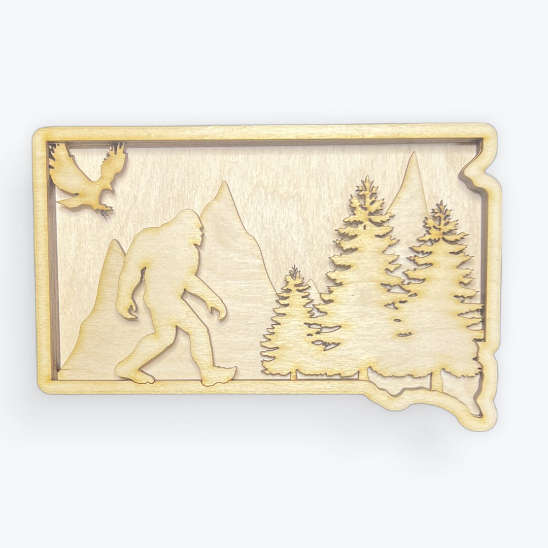 South Dakota Bigfoot SVG Digital Download, Glowforge, Laser Cut File ...