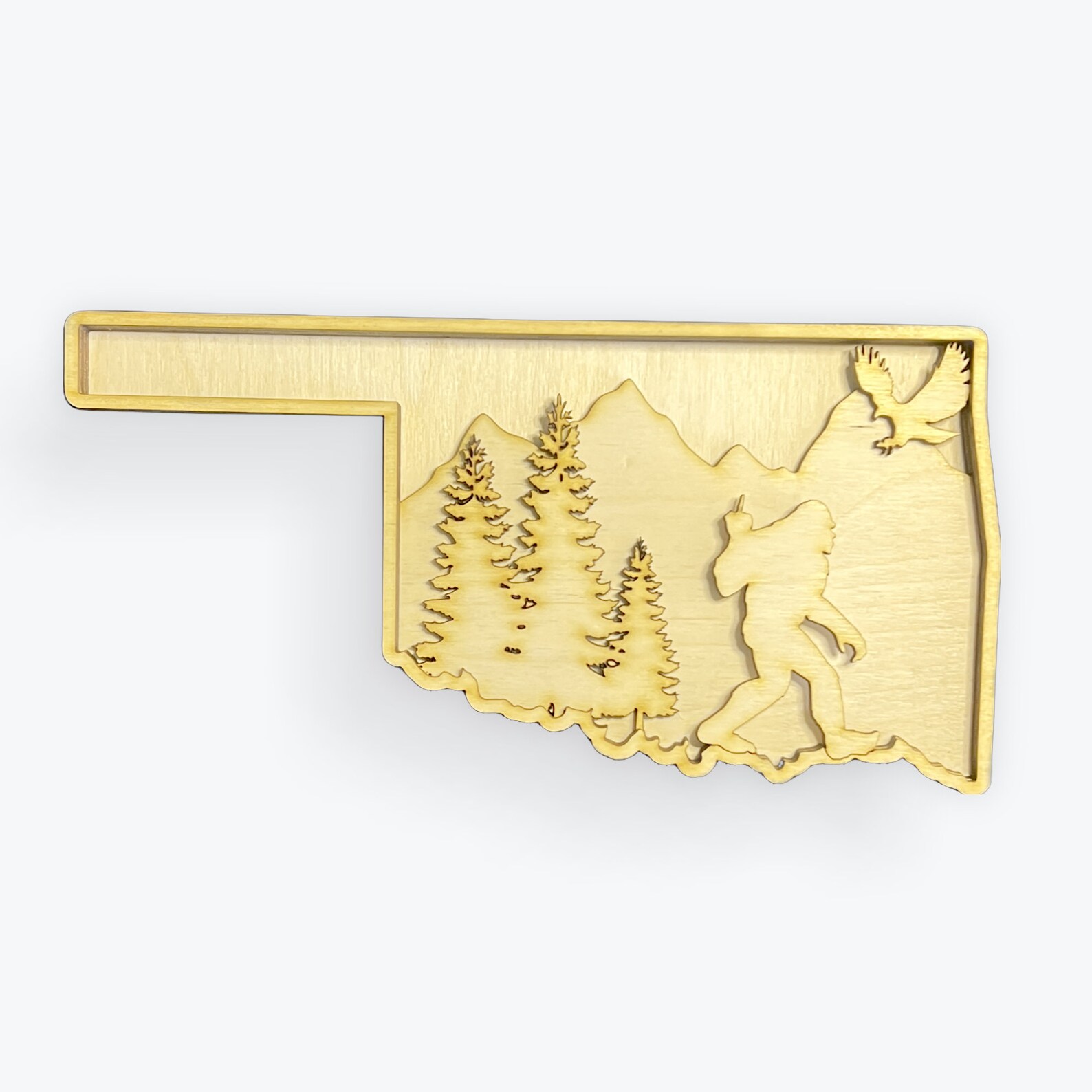 Oklahoma Bigfoot SVG Digital Download, Glowforge, Laser Cut File ...