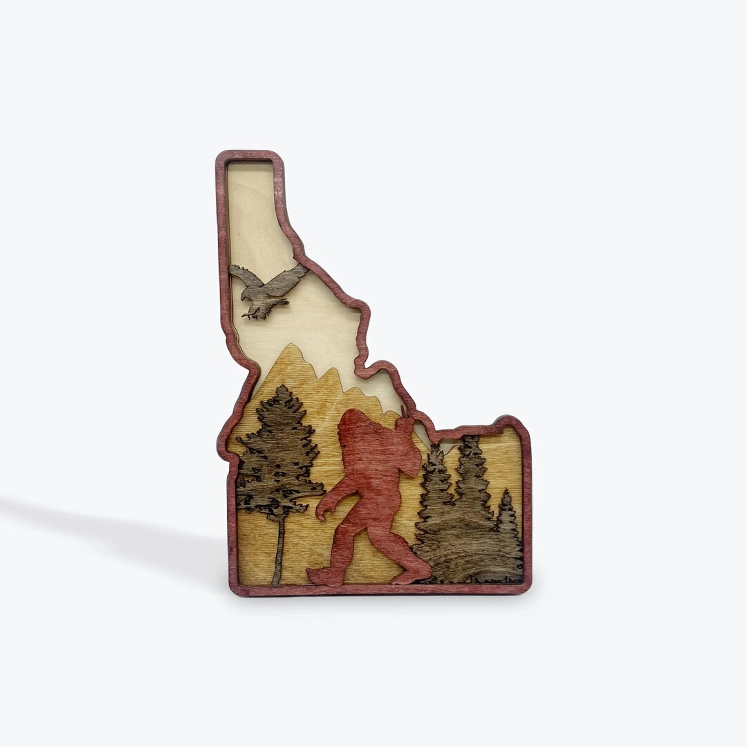 3D Layered Bigfoot Idaho - Etsy