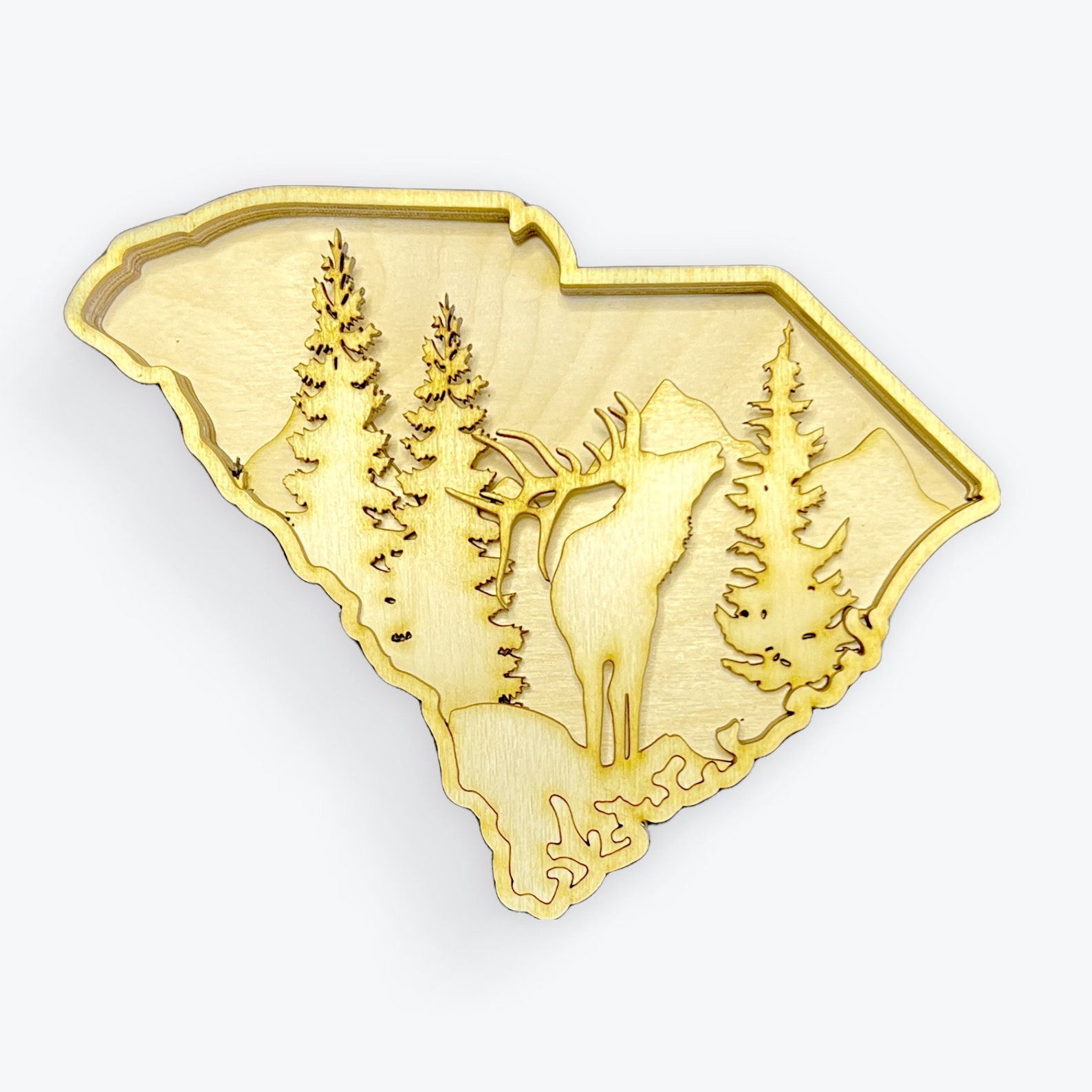 South Carolina Elk Wilderness Scene, SVG Digital Download, Glowforge ...