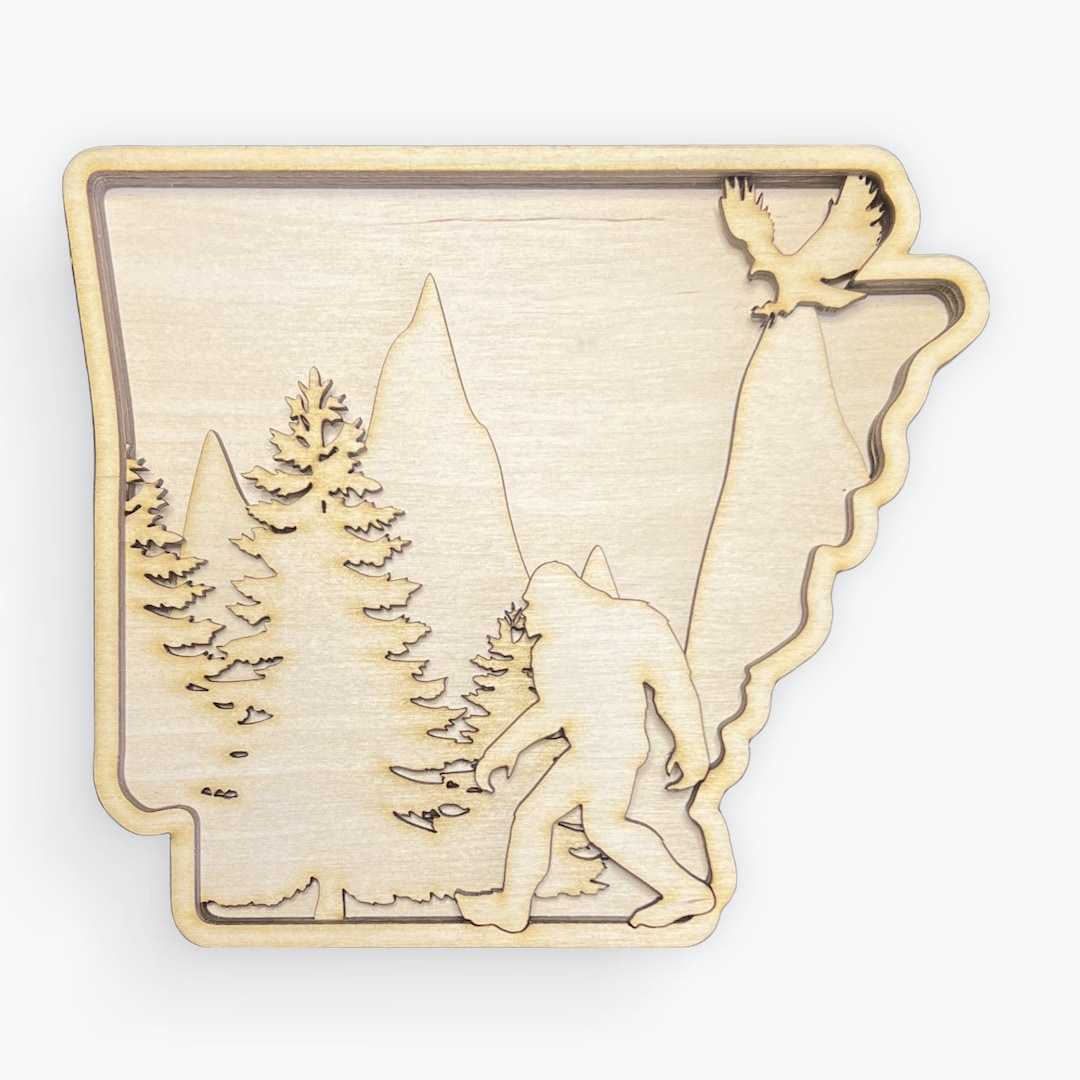 Arkansas Bigfoot SVG Digital Download, Glowforge, Laser Cut File ...