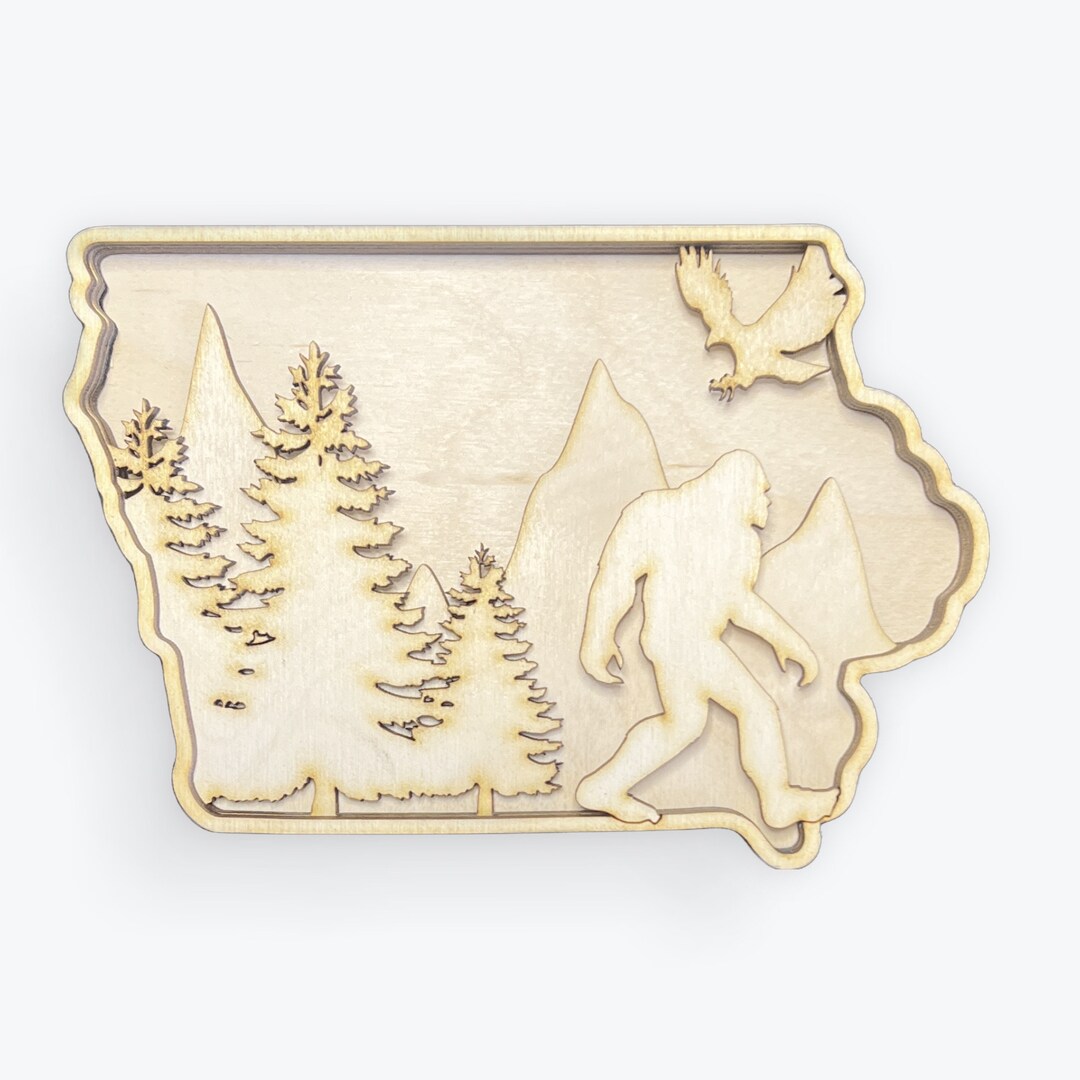 Iowa Bigfoot SVG Digital Download, Glowforge, Laser Cut File, Bigfoot ...