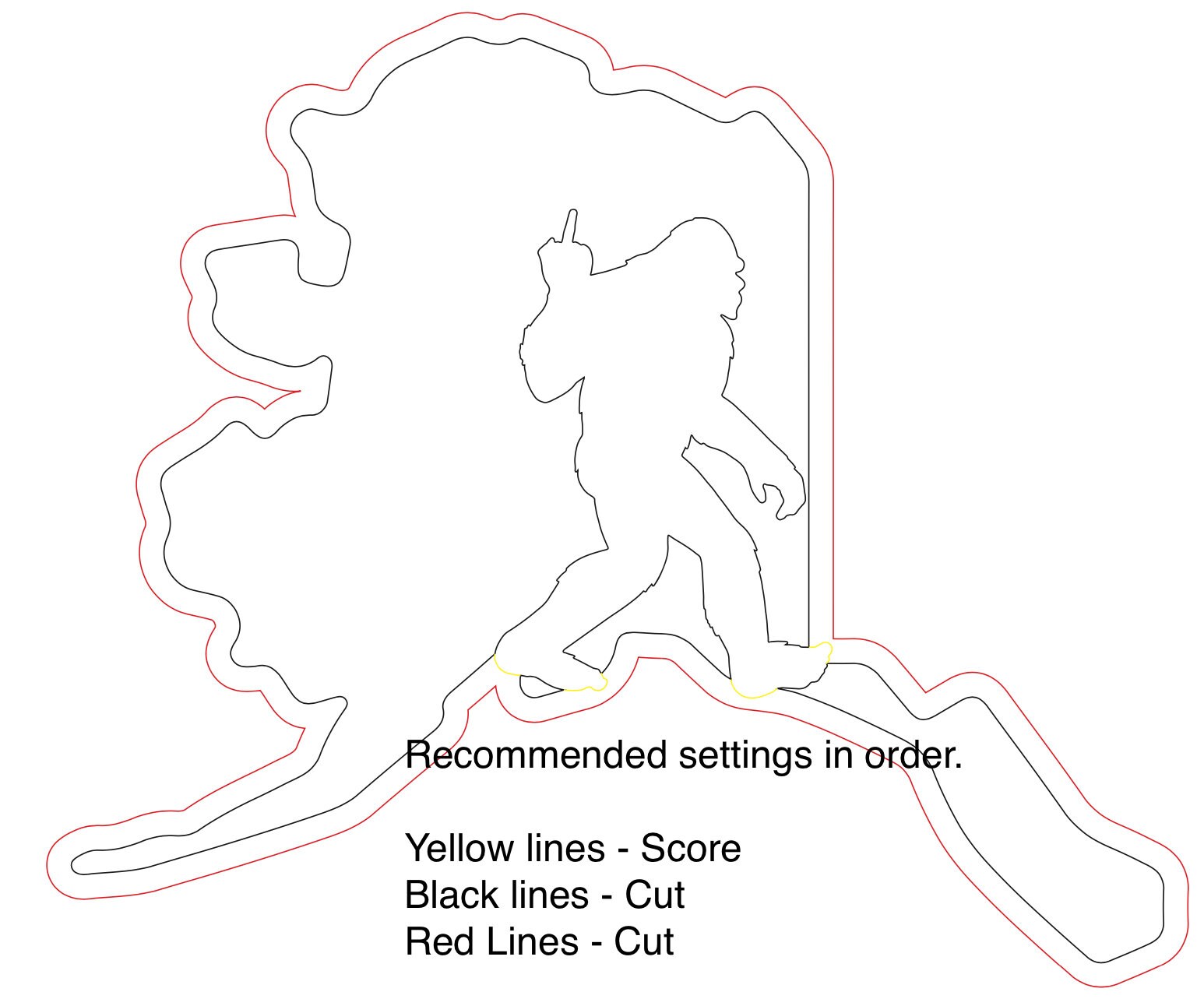 Alaska Bigfoot SVG Digital Download, Glowforge, Laser Cut File, Bigfoot ...