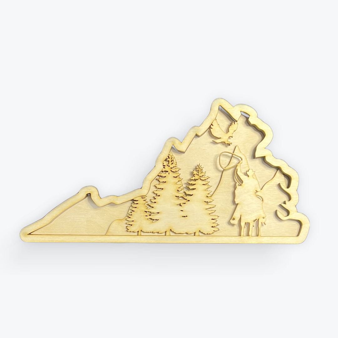 Virginia Cowboy Wilderness Scene, SVG Digital Download, Glowforge ...