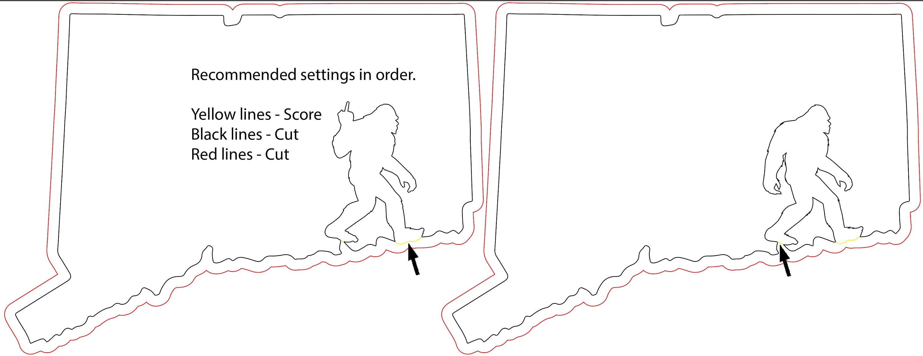 Connecticut Bigfoot SVG Digital Download, Glowforge, Laser Cut File ...