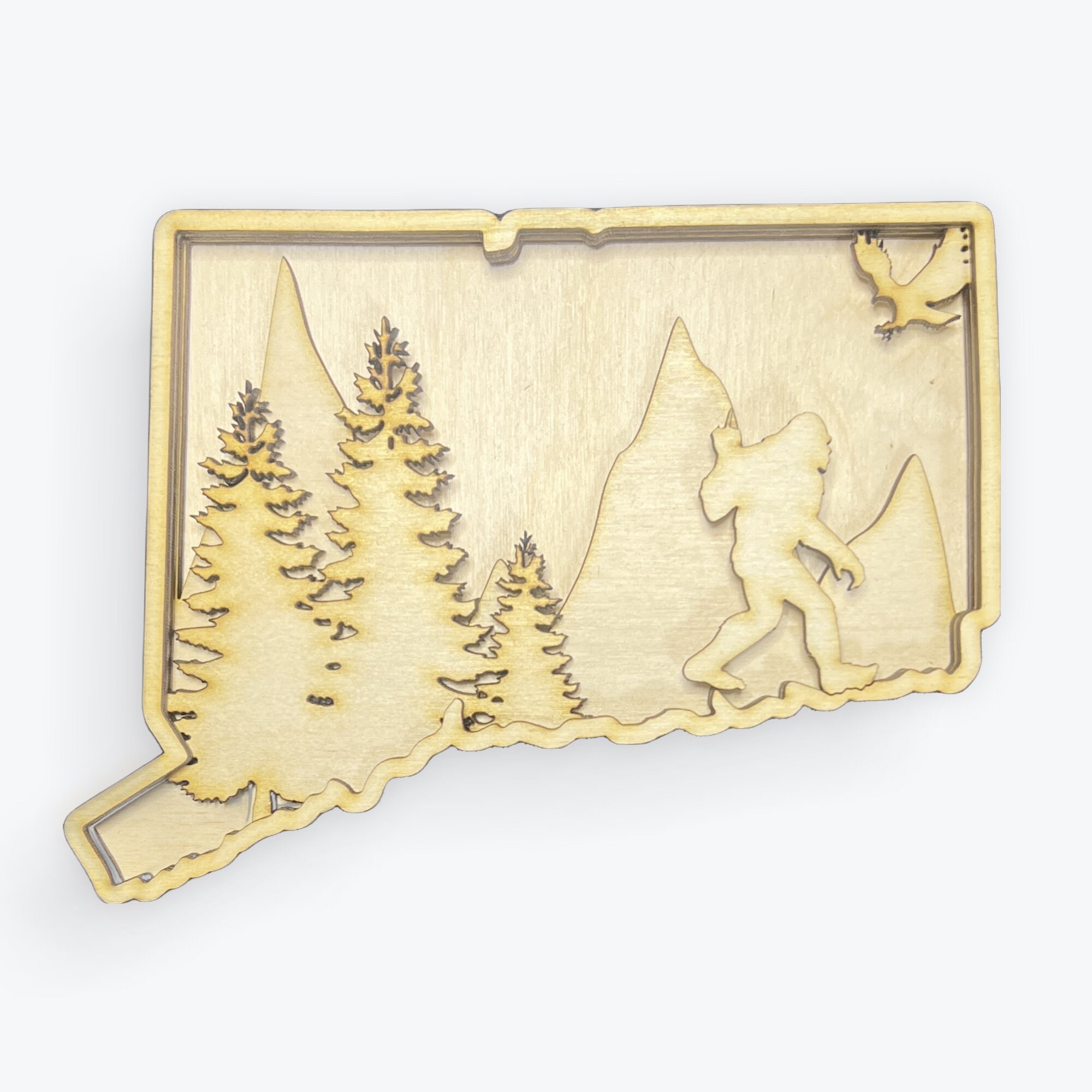Connecticut Bigfoot SVG Digital Download, Glowforge, Laser Cut File ...