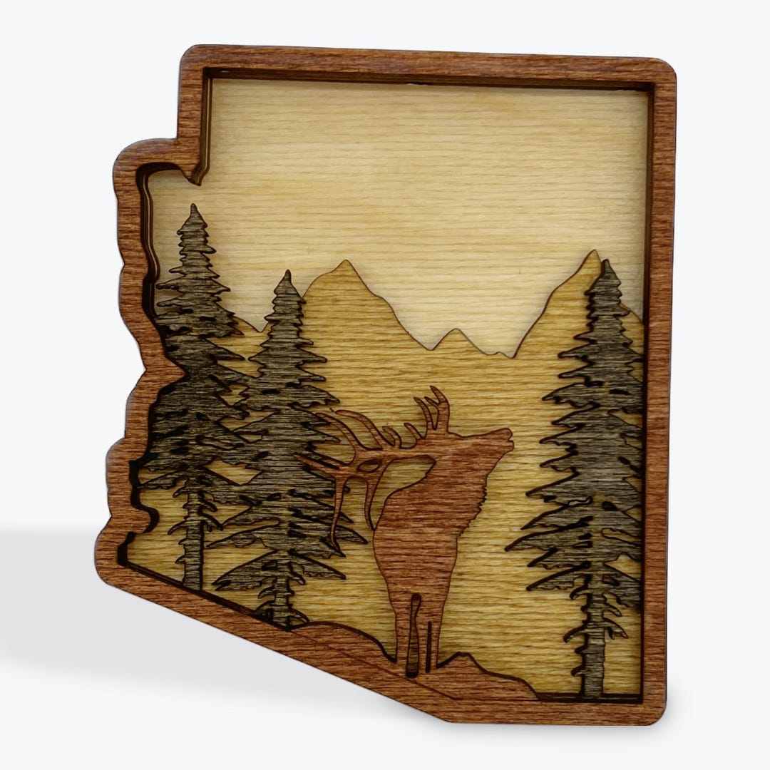 Arizona Elk Wilderness Scene, SVG Digital Download, Glowforge, Laser ...