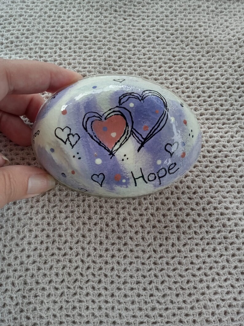 Purple Watercolor Hope Hand Painted Rock - Etsy