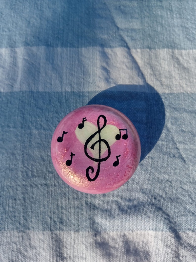 Love of Music Hand Painted Rock - Etsy