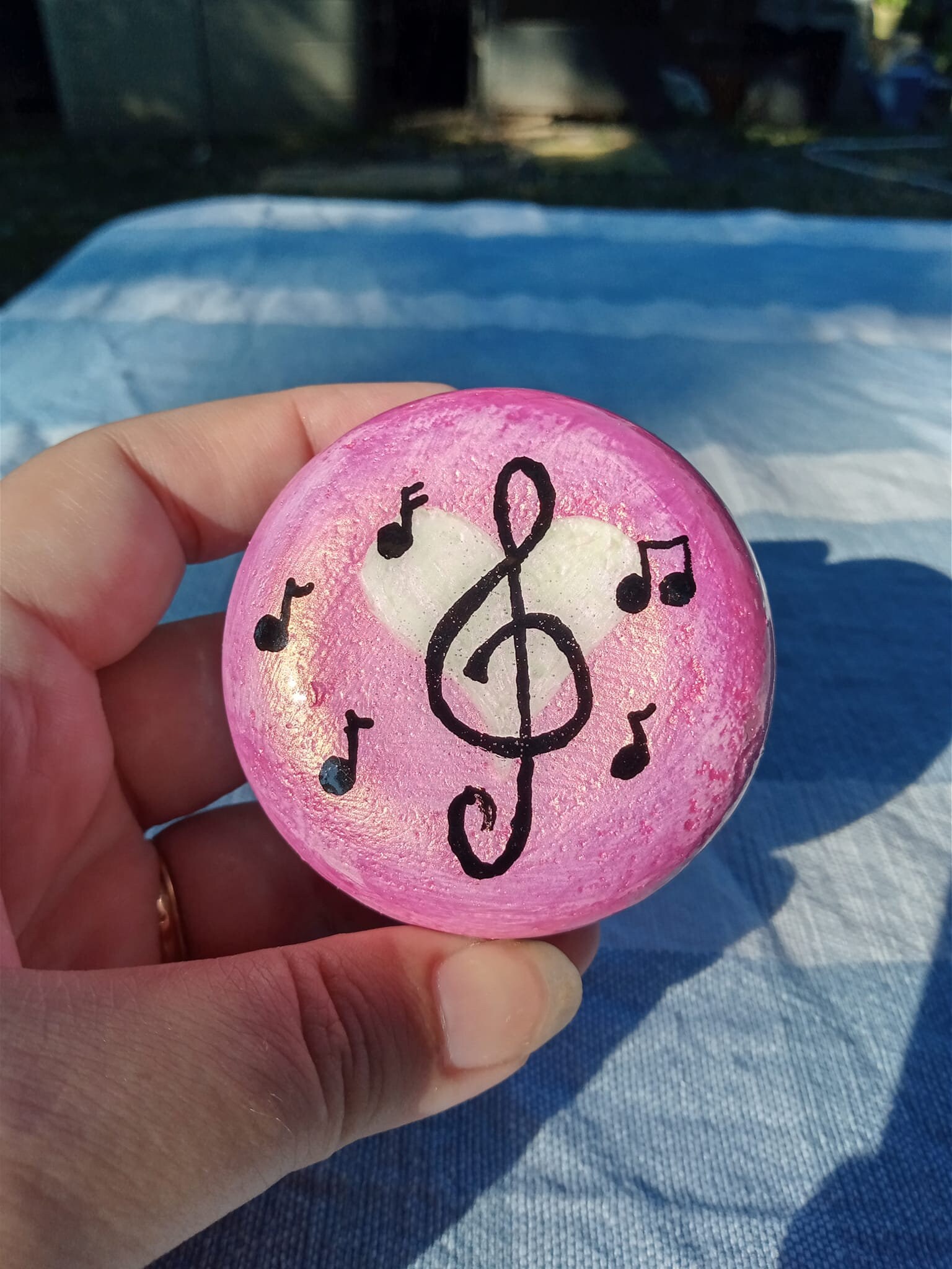 Love of Music Hand Painted Rock - Etsy