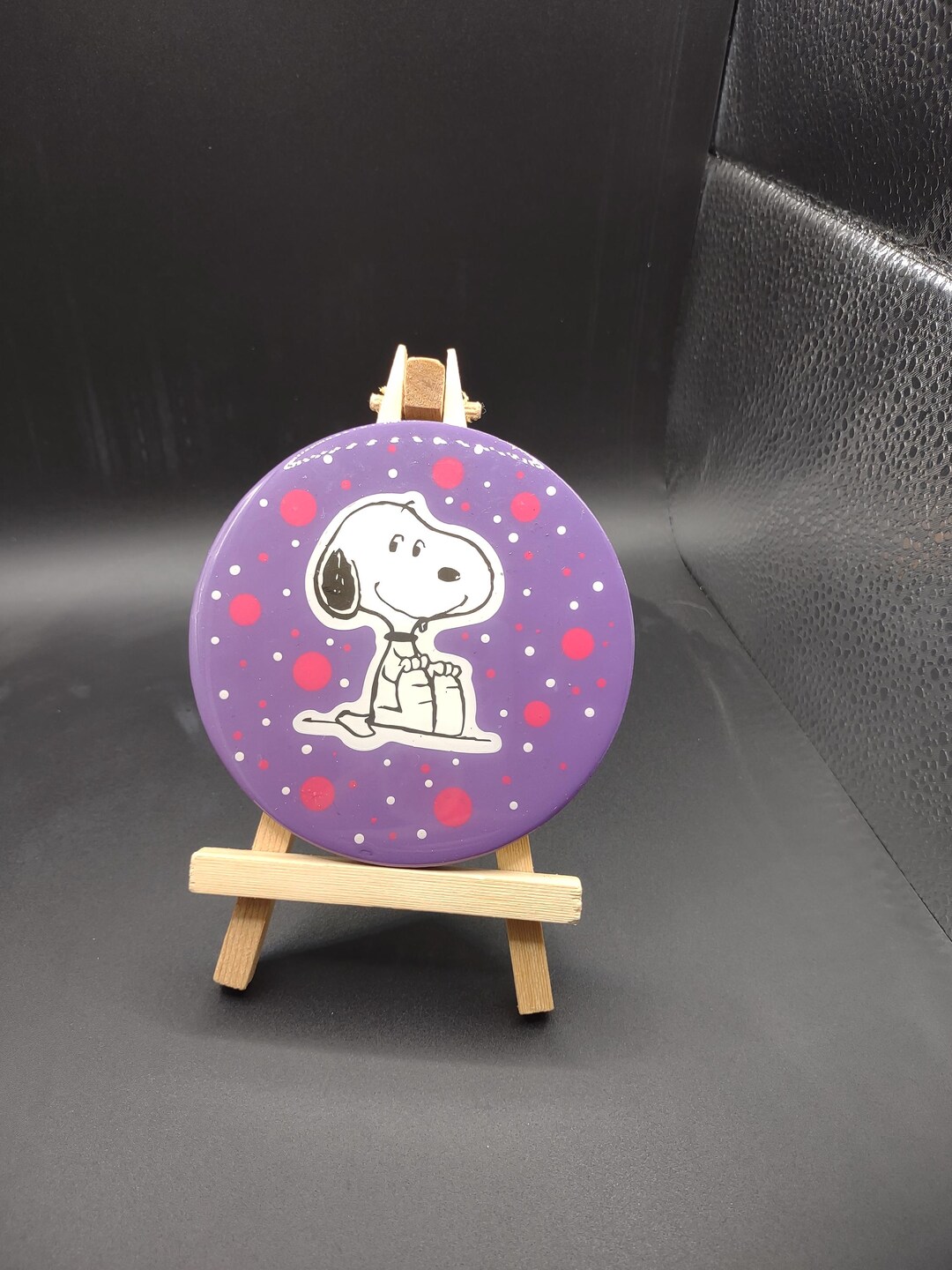 Purple Snoopy Round Tile Coaster - Etsy
