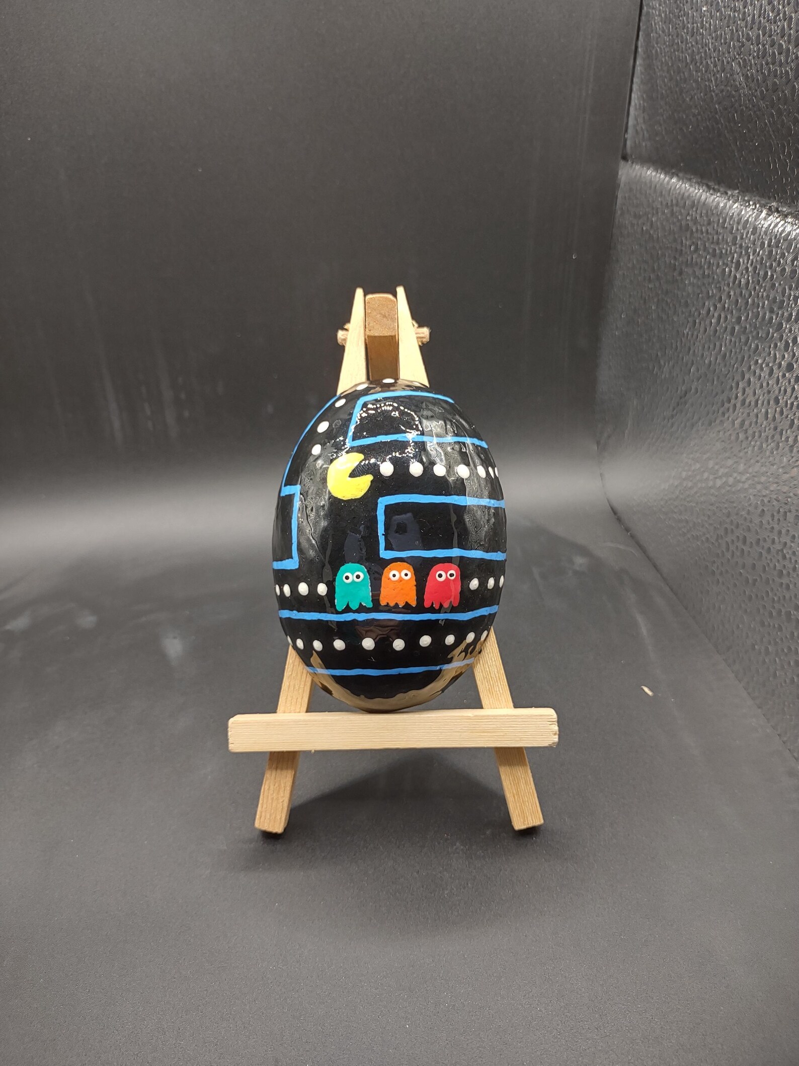 Pac-man Theme Hand Painted Rock - Etsy