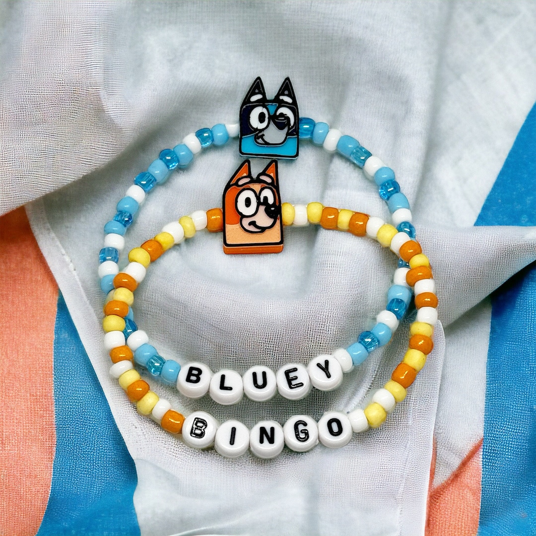 Bluey and Bingo Custom Charm Bracelet | Bluey Bracelet | Bingo Bracelet ...