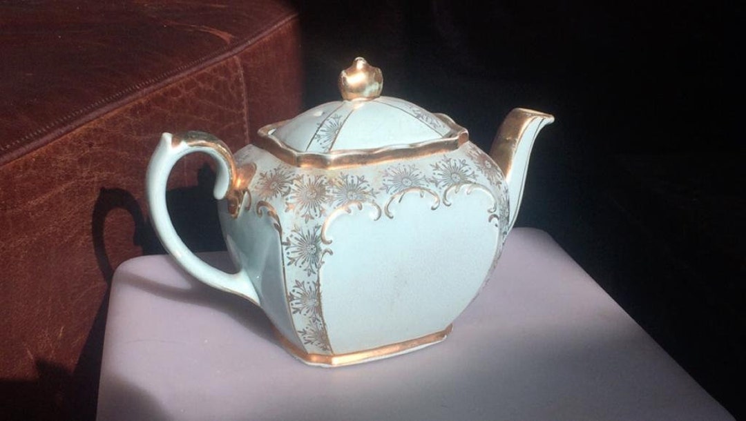 Sadler Cube Teapot Mint Green - Etsy