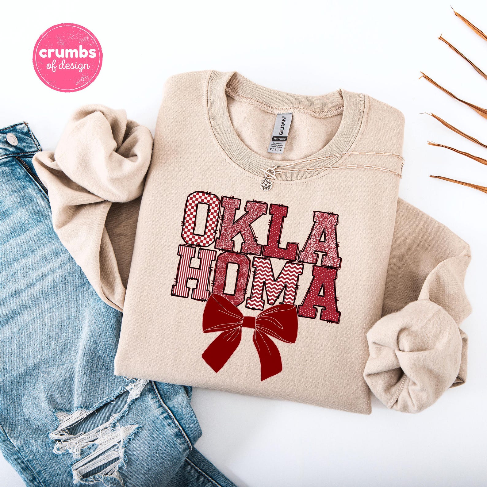 Oklahoma PNG | Oklahoma Coquette Bow Png | Preppy Oklahoma Shirt ...