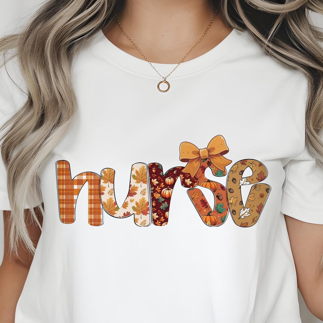 Nurse Fall PNG | Fall Coquette Tshirt Sublimation Design | Preppy Nurse ...