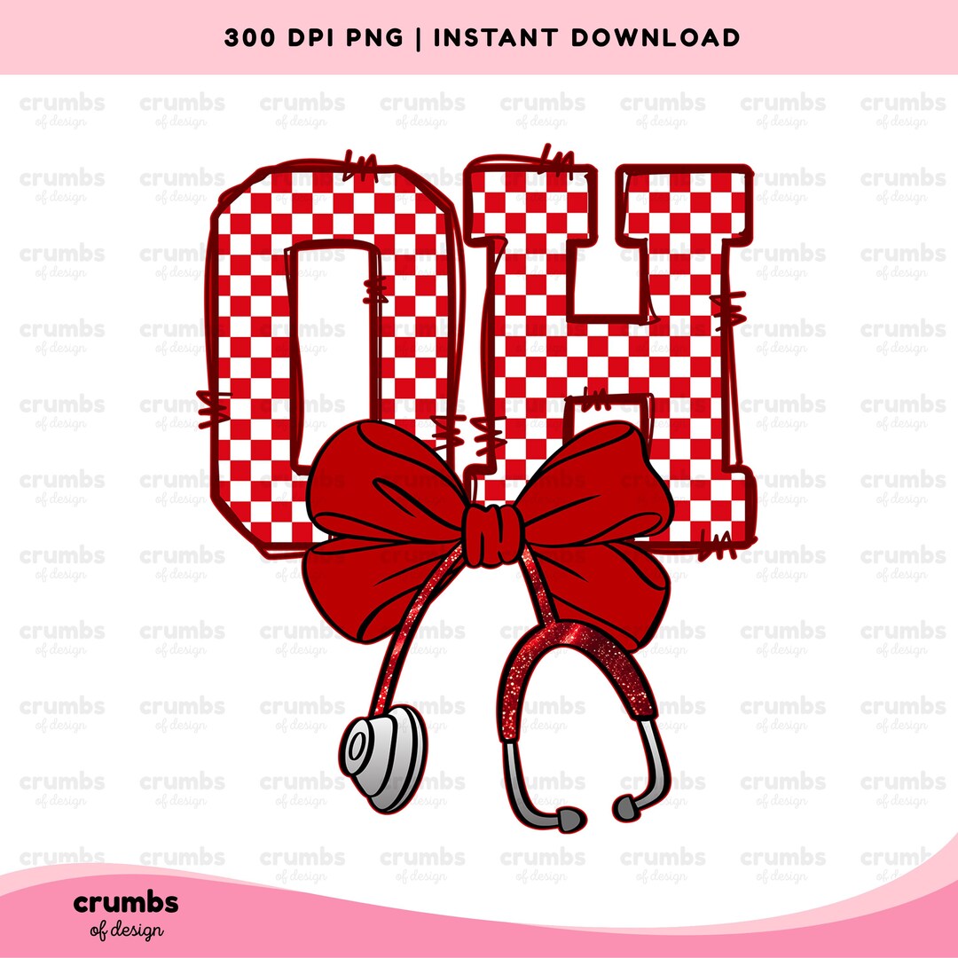 Ohio PNG | Ohio Stethoscope Bow Png | Ohio Nurse Doctor Sublimation ...
