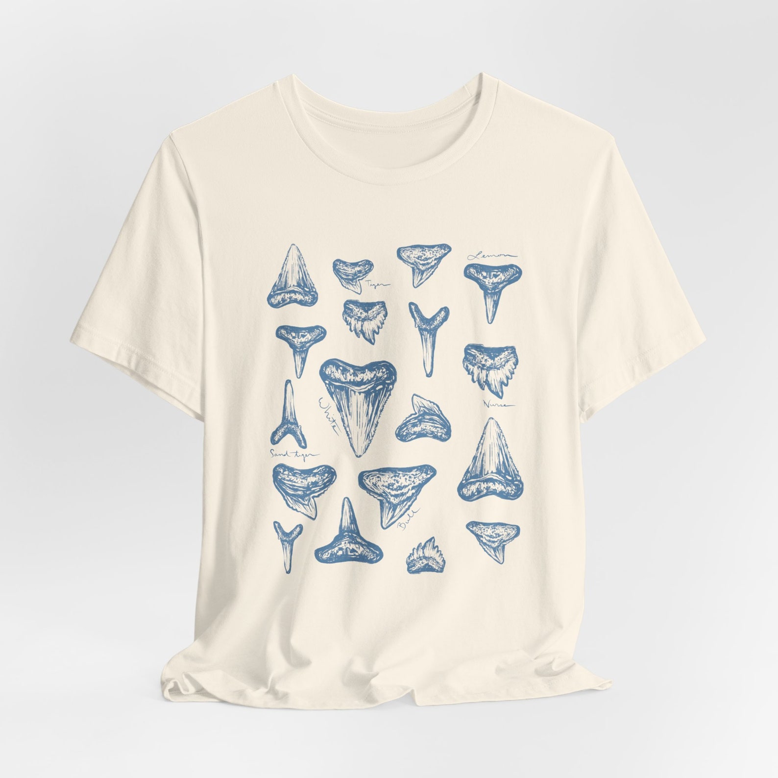 Shark Teeth Shirt, Trendy Beach Tee, Shark Lover Shirt, Marine Biology ...